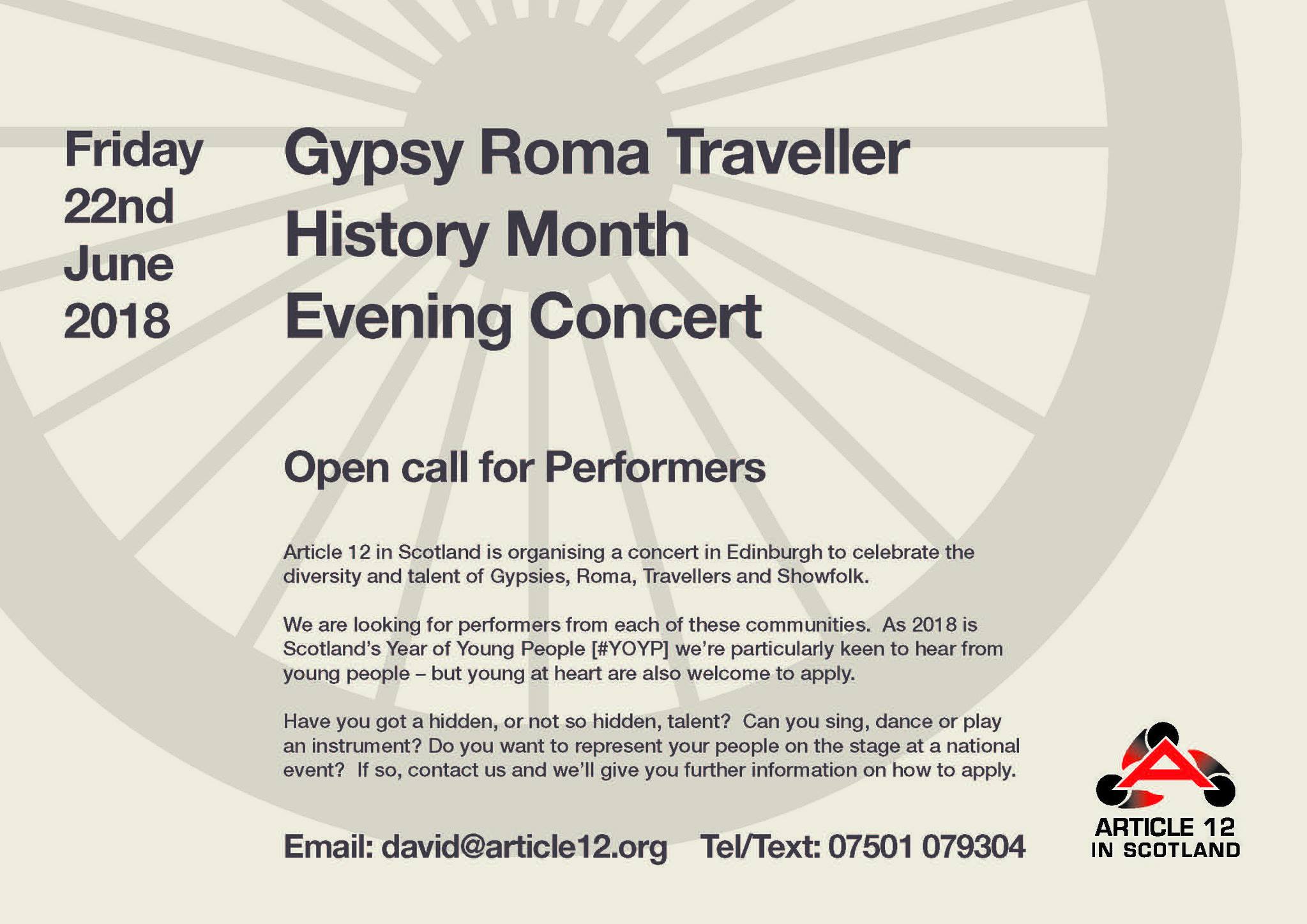 Open call for Performers in Scotland | Travellers Times