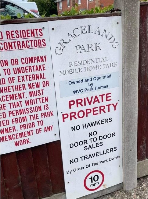 Gypsy Traveller League hit back at ‘No Travellers’ sign | Travellers Times