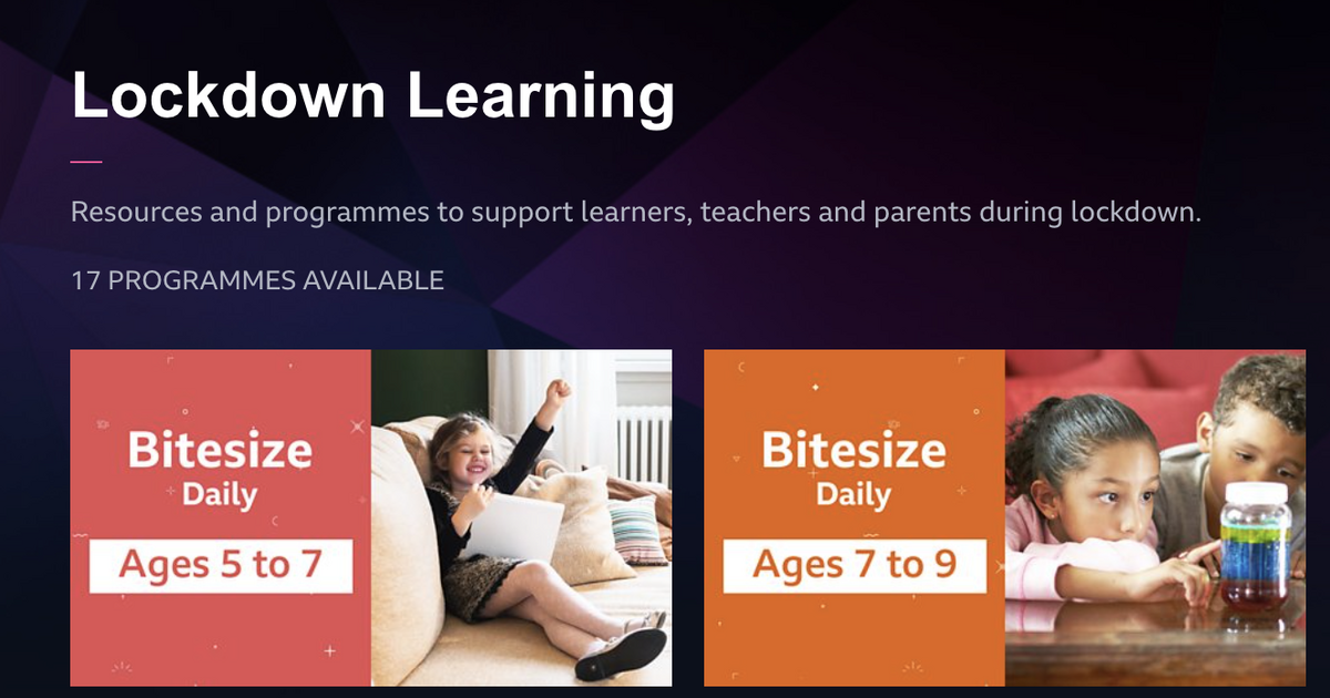 Lockdown Learning: Educational shows are on TV iPlayer and online ...